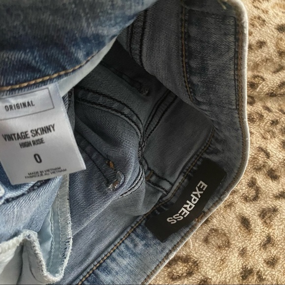 Express | Jeans | Vintage Skinny High Rise Jeans Express Light Blue ...